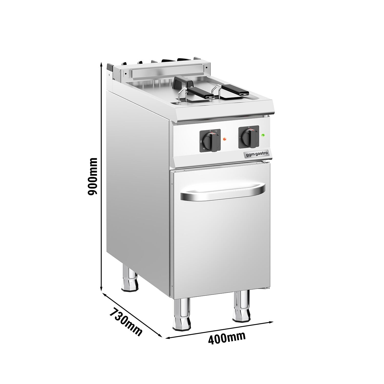 Elektrisk frituregryde - 18 liter - 14 kW - inkl. base med 1 dør