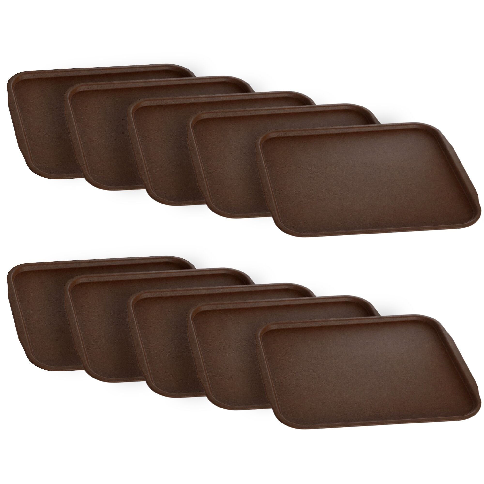 Cafeteria bakke 530 x 530mm - brun