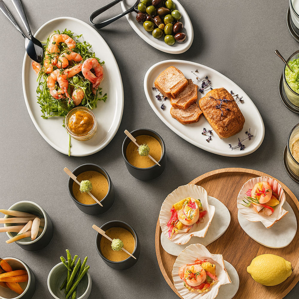 (6 stk.) WMF | SYNERGY - Tallerken - oval - 210x120mm